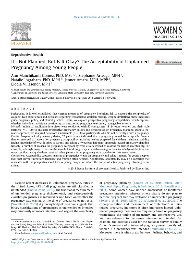 It 'S Not Planned, But Is It Okay? The Acceptability of Unplanned ...