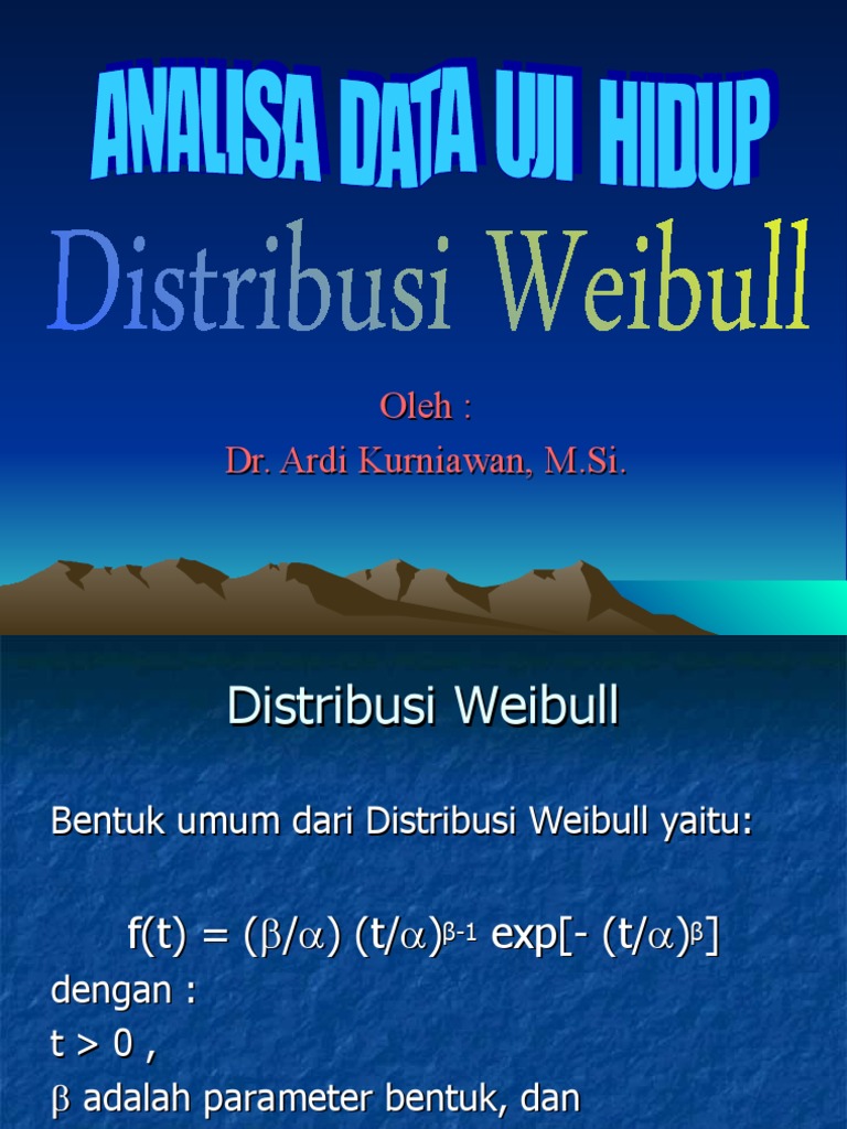 Distribusi Weibull-1 | PDF