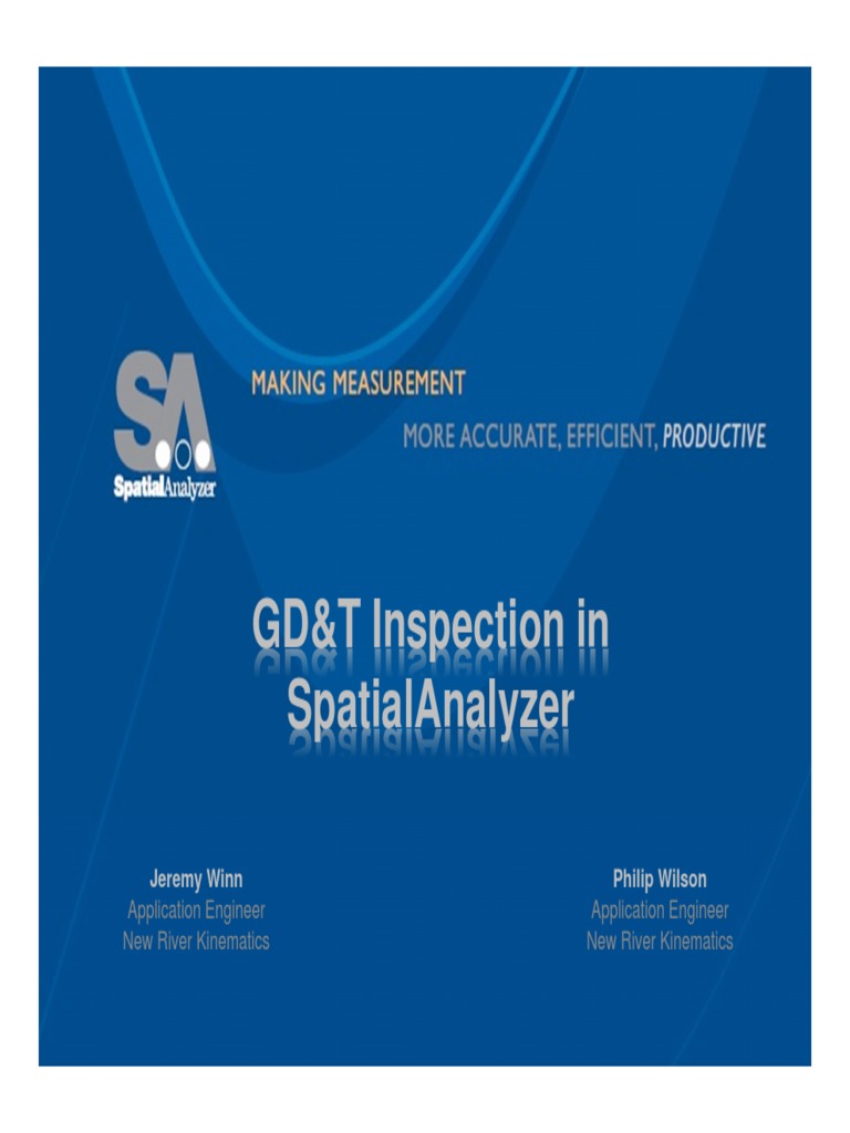 GD&T Inspection in Spatialanalyzer: Jeremy Winn Philip Wilson | PDF ...