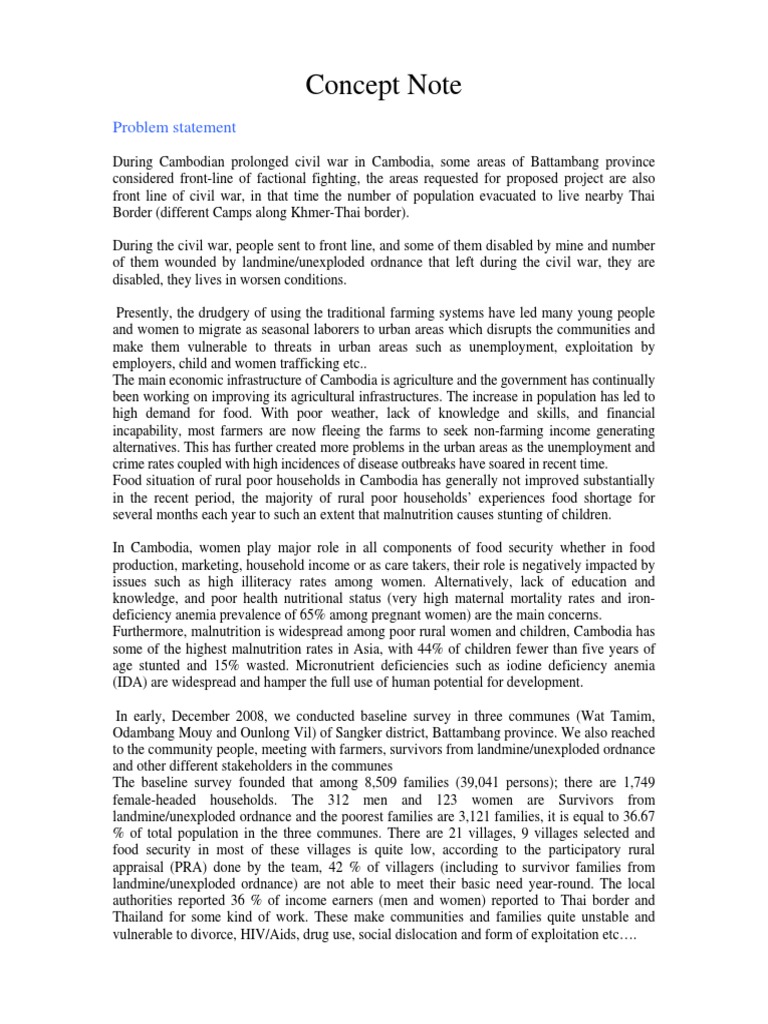 Agriculture Concept Note | PDF | Organic Farming | Food Security