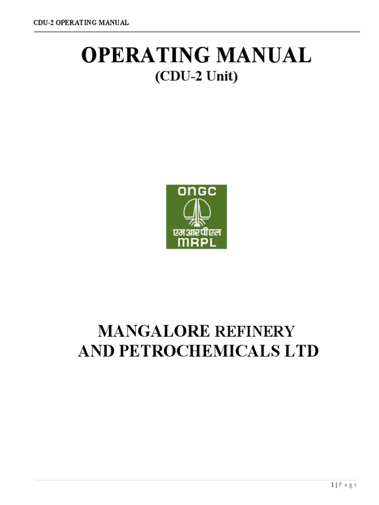 CDU-2 Operating Manual For Updation | PDF | Rectifier | Petroleum