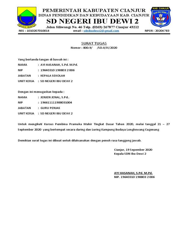 Surat Tugas KMD | PDF