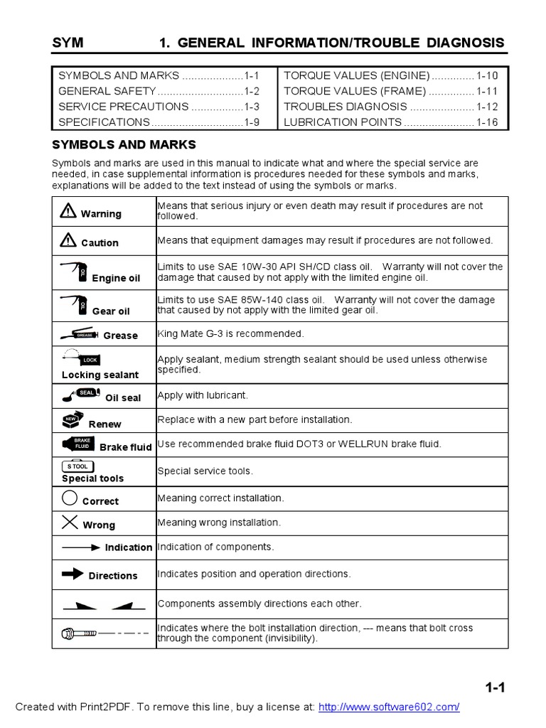 1 General Information | PDF | Carburetor | Electrical Connector