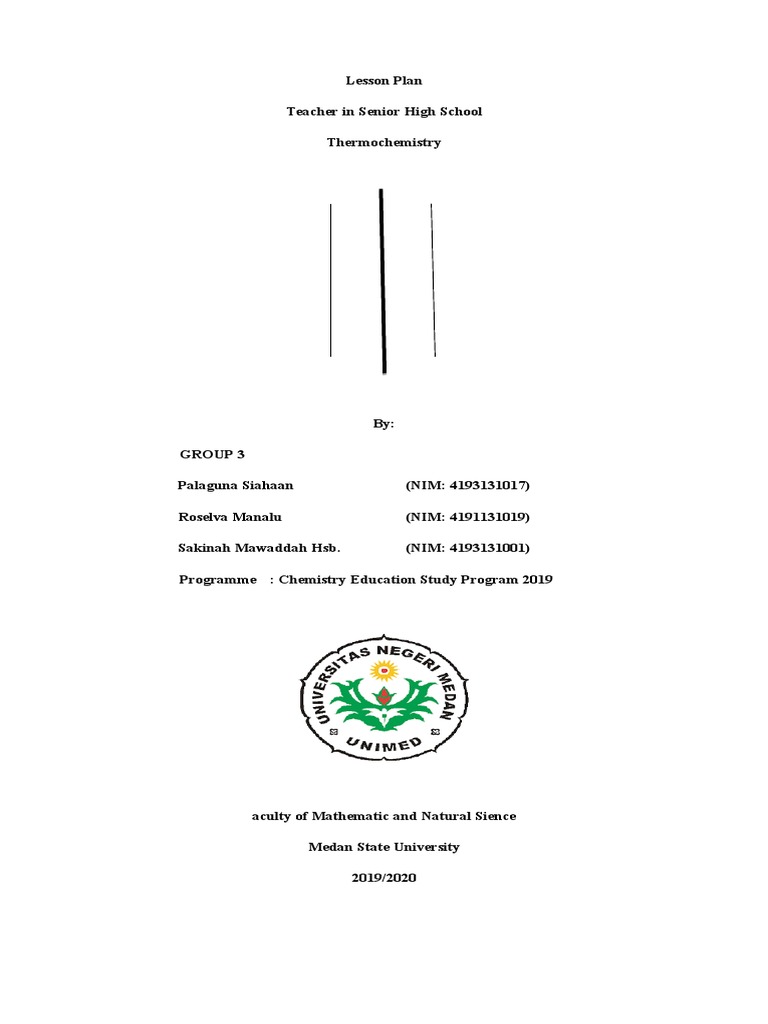 LESSON PLAN (Group 3) (English Ver.) | PDF | Enthalpy | Heat