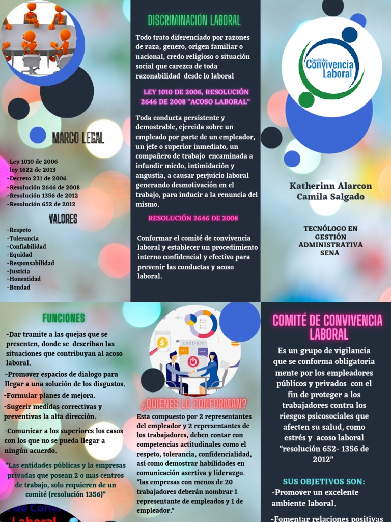 Folleto Comité de Convivencia Laboral | PDF | Ciencias del comportamiento | Conceptos psicologicos