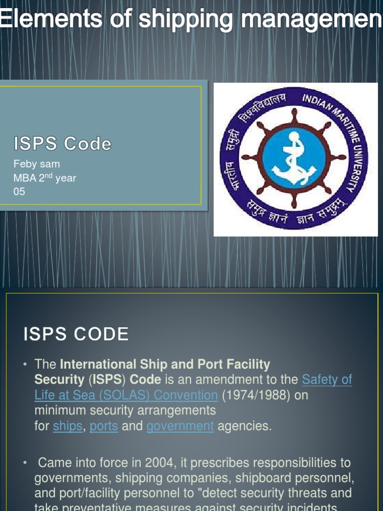 Isps Code Presentation | Download Free PDF | Security | Prevention