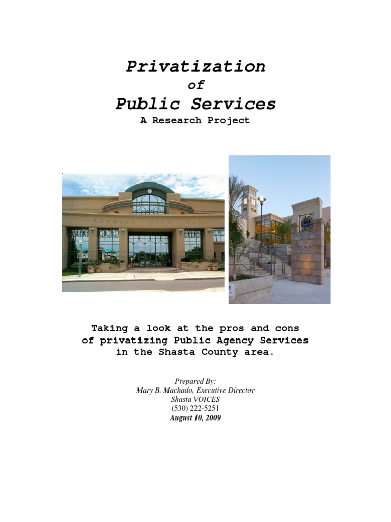 Privatization Public Services: A Research Project | PDF | Privatization ...