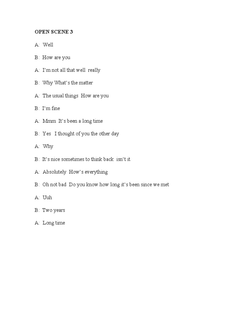 Acting - OPEN SCENES 2 - 3 - AB PDF | PDF