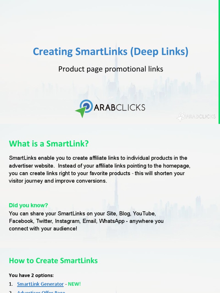 Creating SmartLinks for Affiliate Marketing | PDF | Advertising | Web 2.0