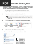 Letra Capital en Word | PDF