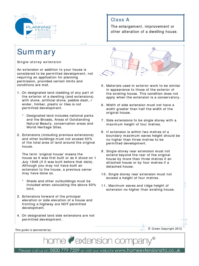 Class A: The Enlargement, Improvement or Other Alteration of A Dwelling House | PDF | Queensland ...