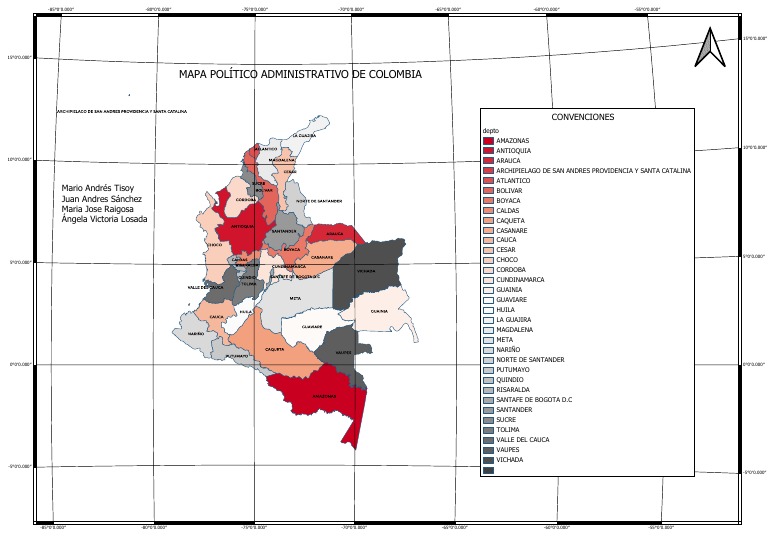 Mapa Politico Administrativo de Colombia PDF | PDF | Colombia