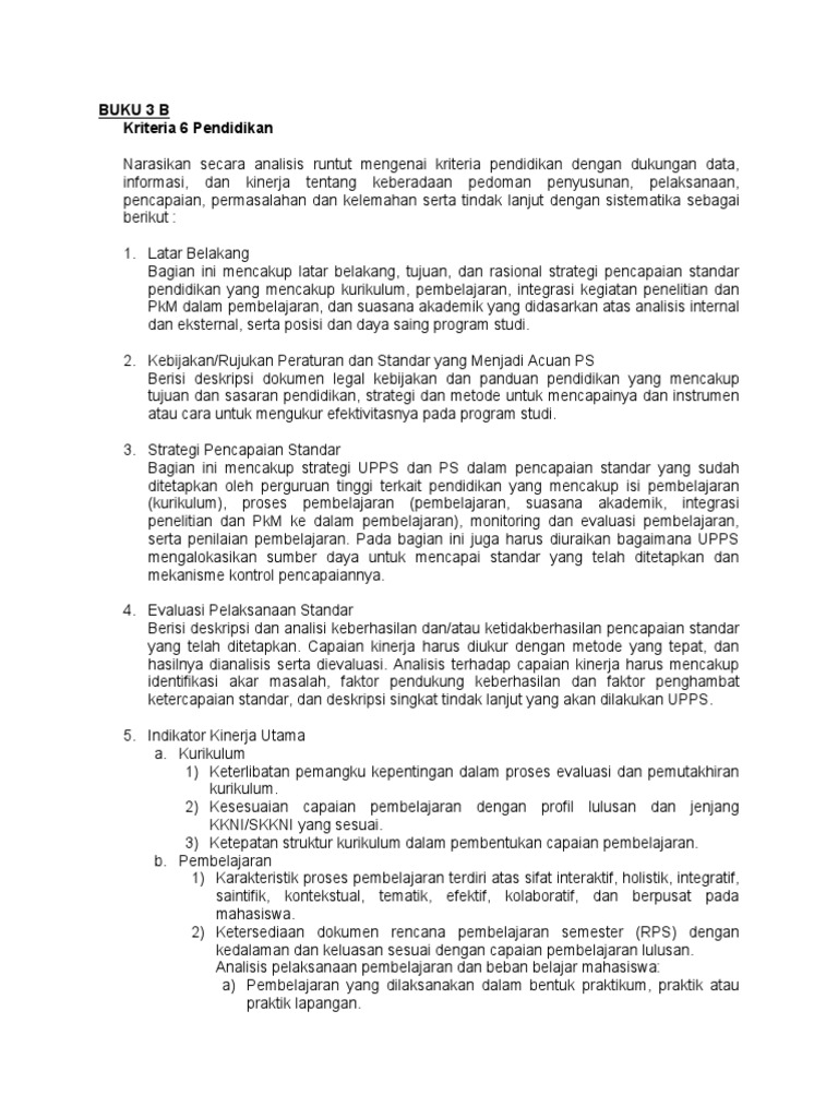 BUKU 3 B Kriteria 6 | PDF