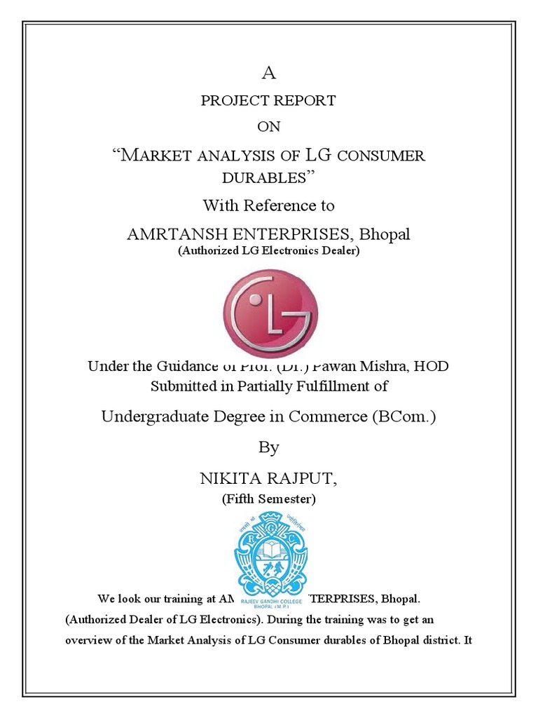 2020 Project On LG Graduation Report | PDF | Survey Methodology ...