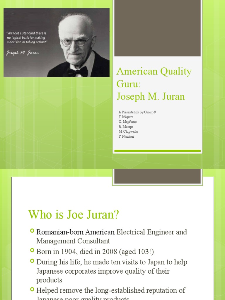 Joseph Juran Quality