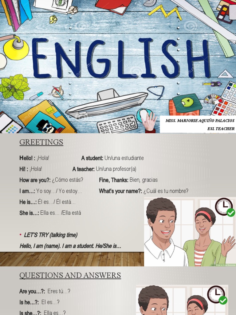 ESL Greetings and Q&A Guide | PDF | Career & Growth | Language Arts ...