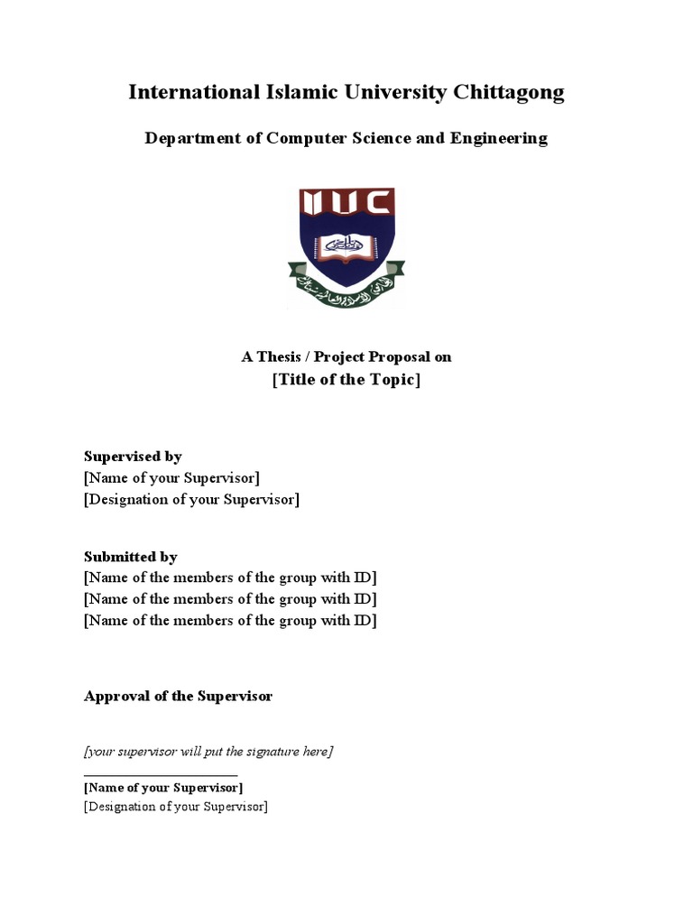 Thesis Project Proposal Format v2 | PDF | Inquiry | Academic Discipline ...