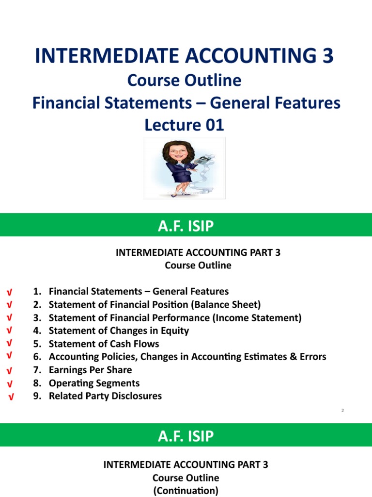 Intermediate Accounting 3: Course Outline Financial Statements ...