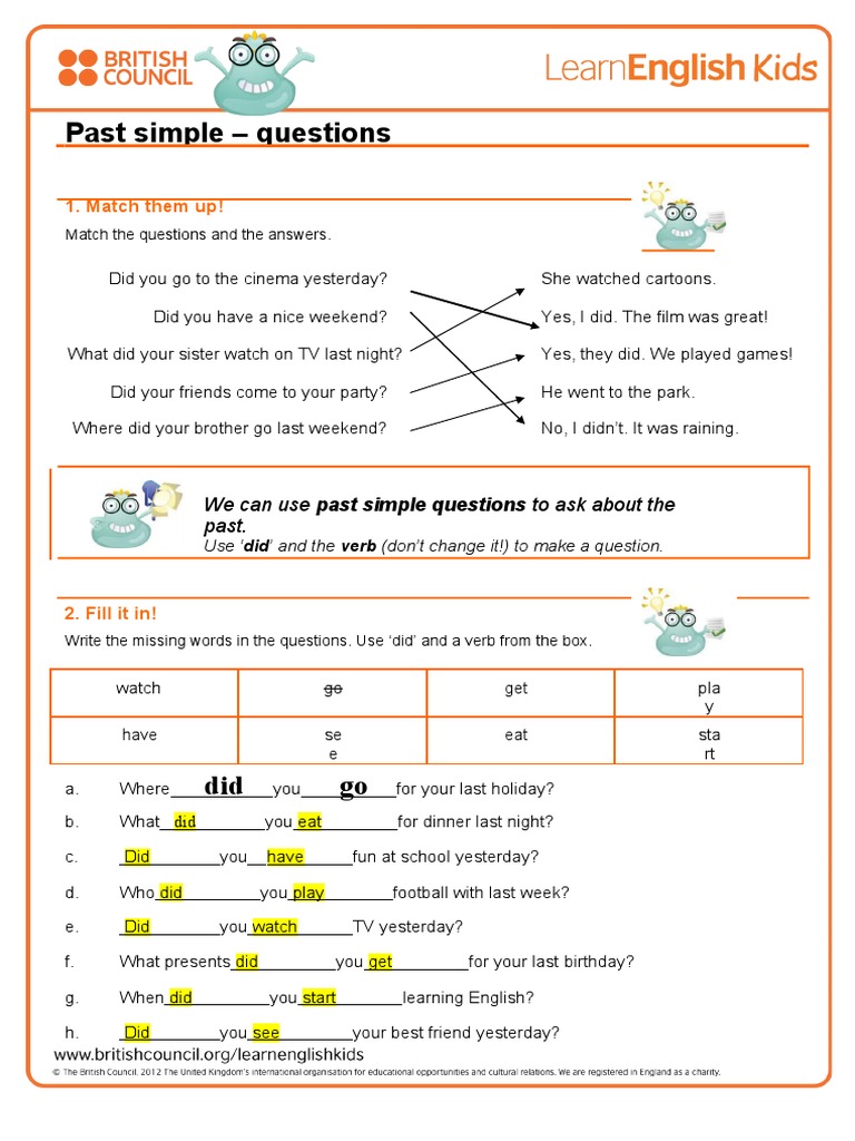01 Questions in Past (Exercise 1,2,3) | PDF