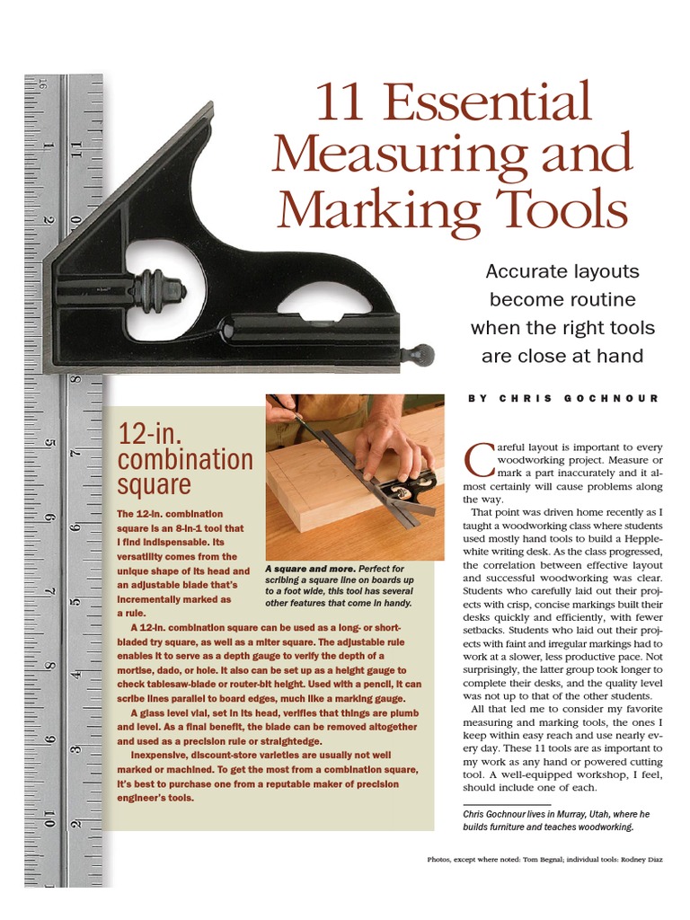 11 Essential Measuring and Marking Tools | PDF