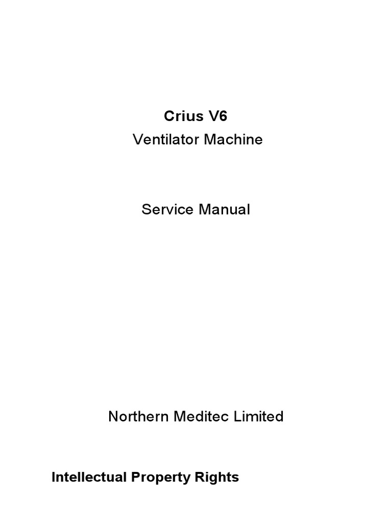 Ventilator Machine: Crius V6 | PDF | Respiratory System | Ac Power ...
