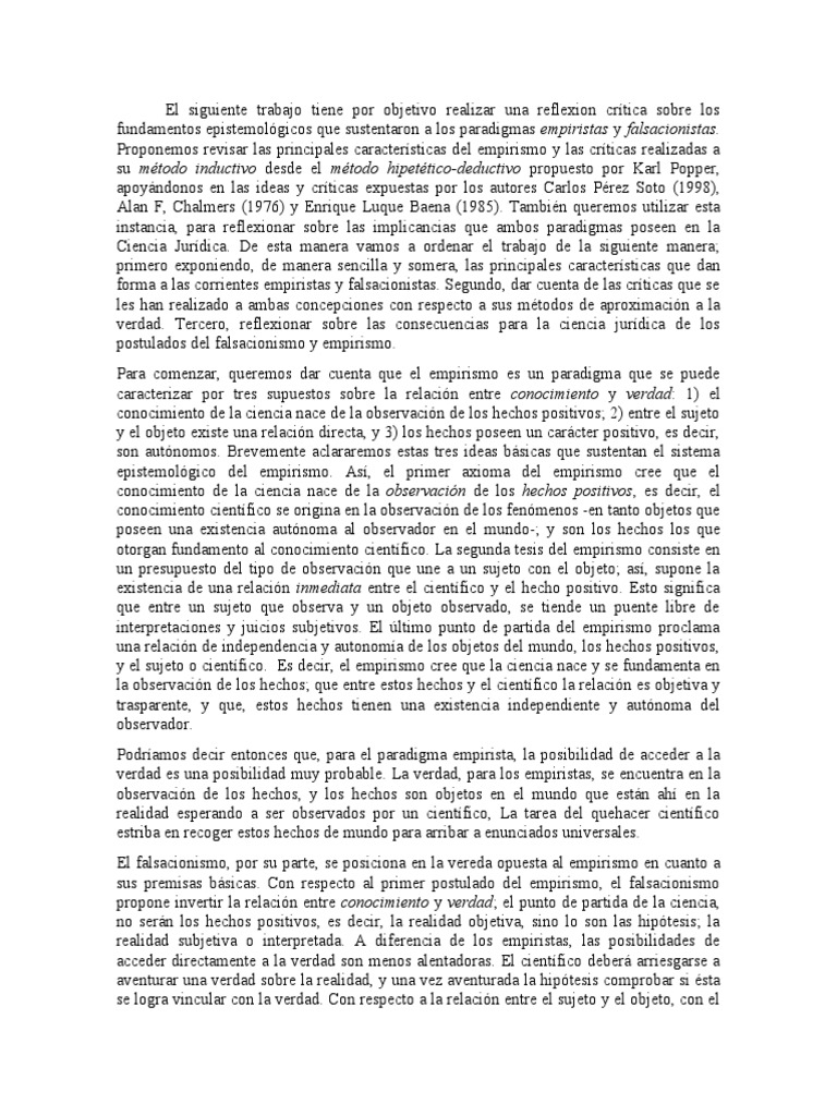 Falsacionismo y Empirismo | PDF | Karl Popper | Empirismo