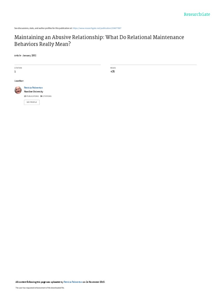 Understanding Abusive Relationship Dynamics | PDF | Borderline ...