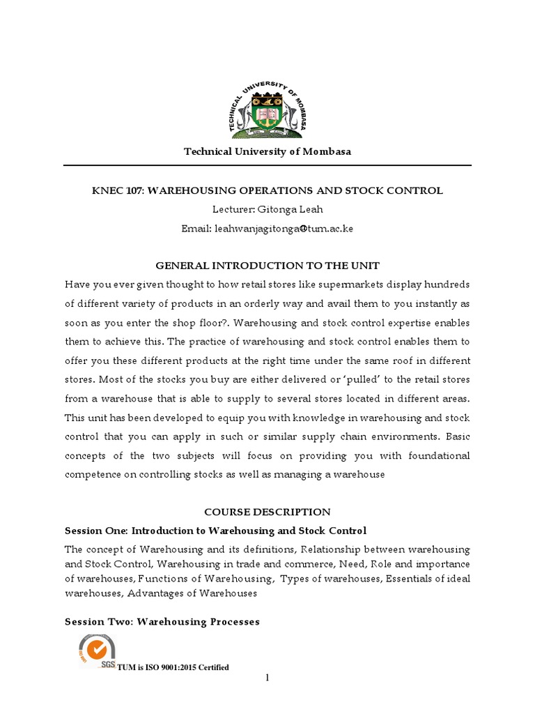 Technical University of Mombasa: TUM Is ISO 9001:2015 Certified | PDF ...