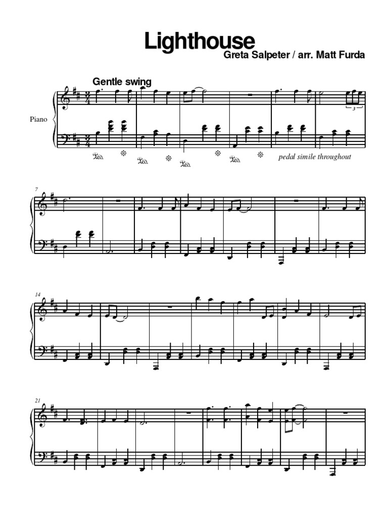 Piano Sheet Music: Lighthouse | PDF