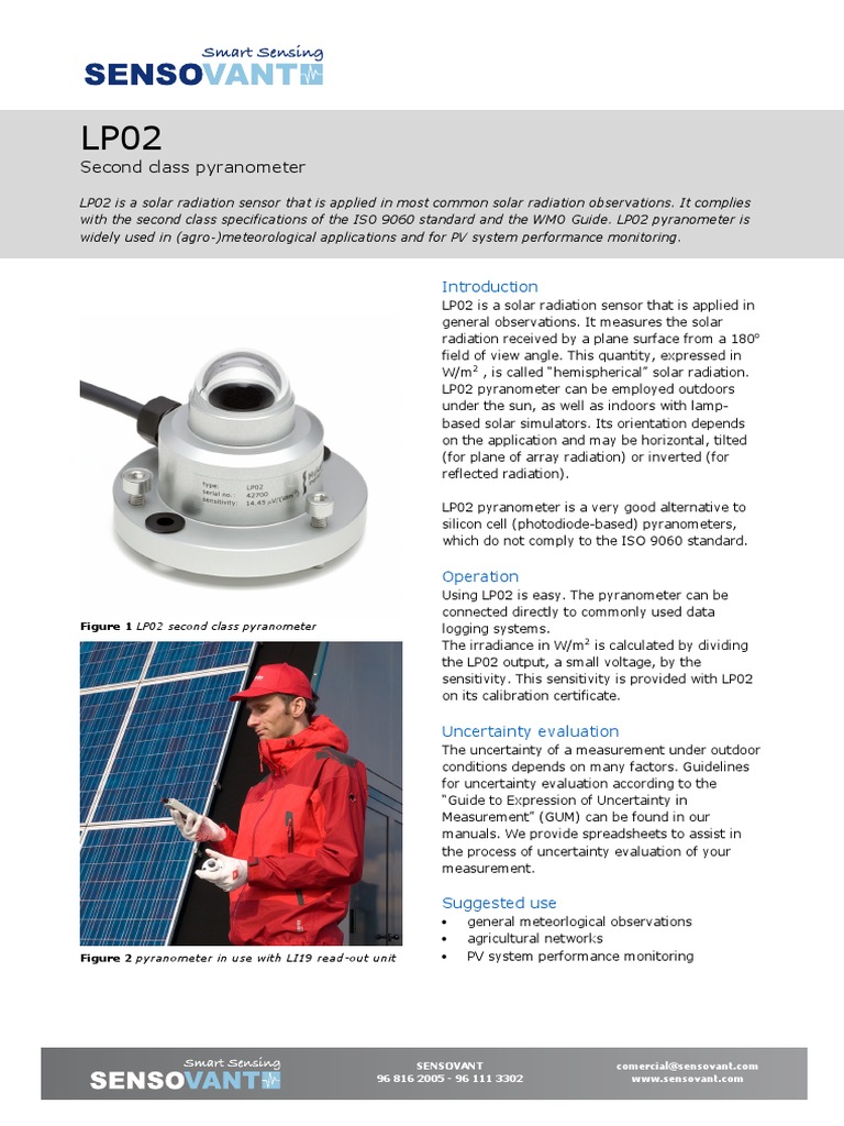 Figure 1 LP02 Second Class Pyranometer | PDF | Equipment | Scientific Observation