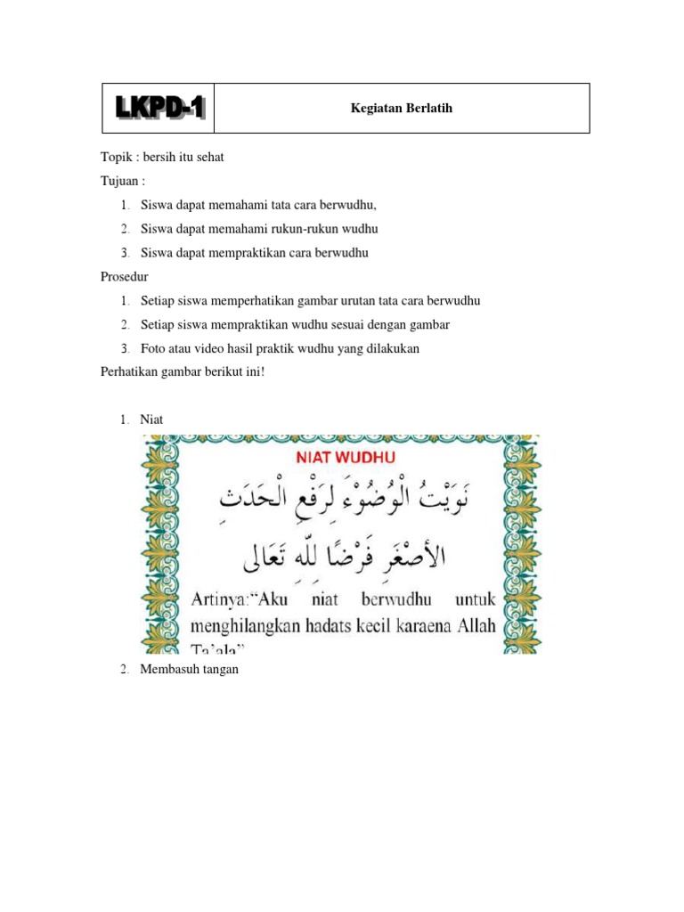 Contoh LKPD Pai Kelas 4 | PDF