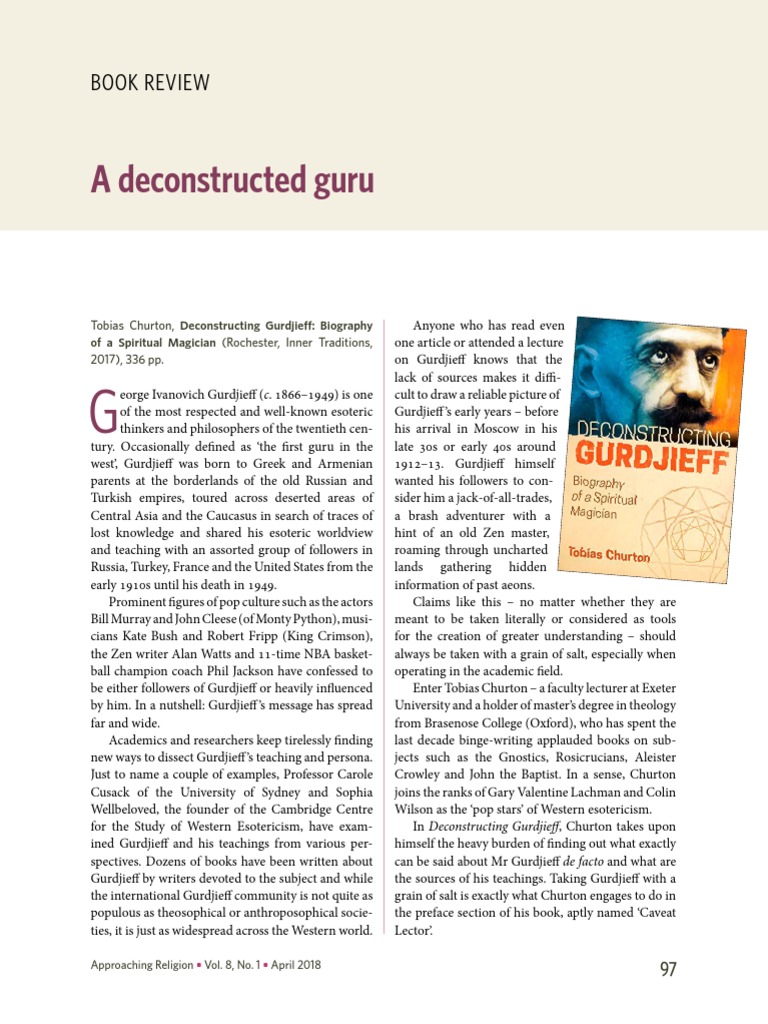 A Deconstructed Guru: Book Review | PDF | Western Esotericism | Esotericism