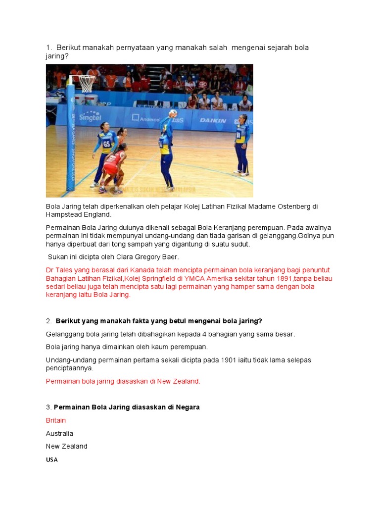 Kuiz Bola Jaring | PDF