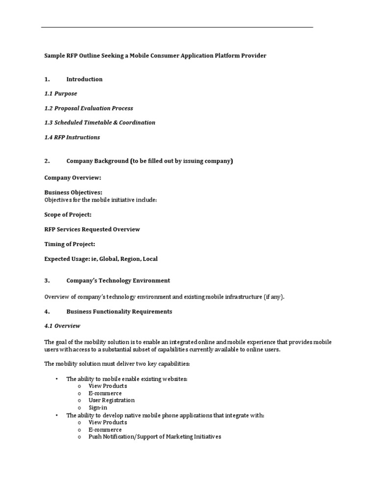 Sample RFP For MCAP | PDF | Application Software | Computer Security