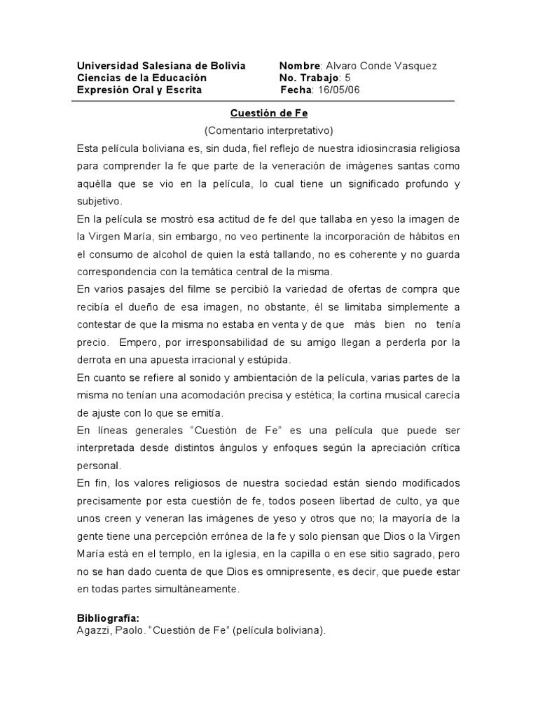 Cuestión de Fe | PDF