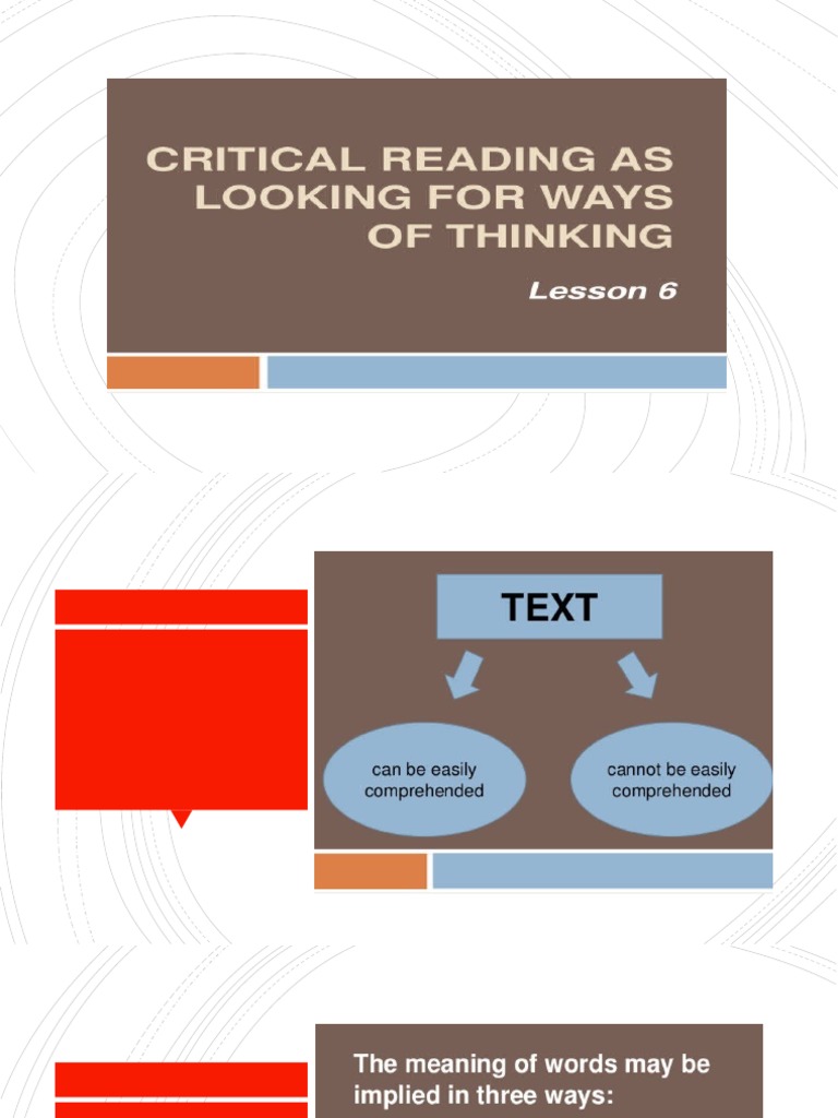 Critical Reading Grade 11 | PDF