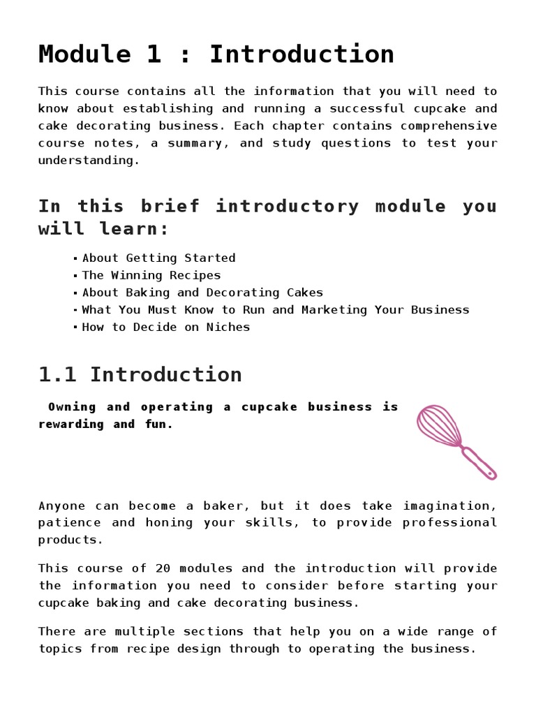 Module 1: Introduction: in This Brief Introductory Module You Will ...