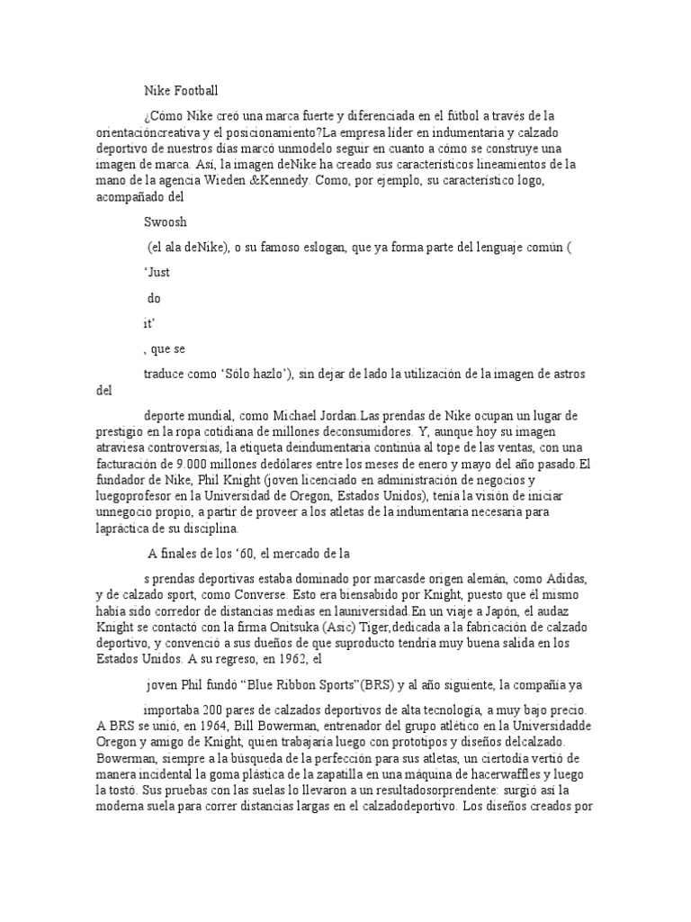 Solucion Caso Practico Unidad 3 | PDF | Nike | Marca