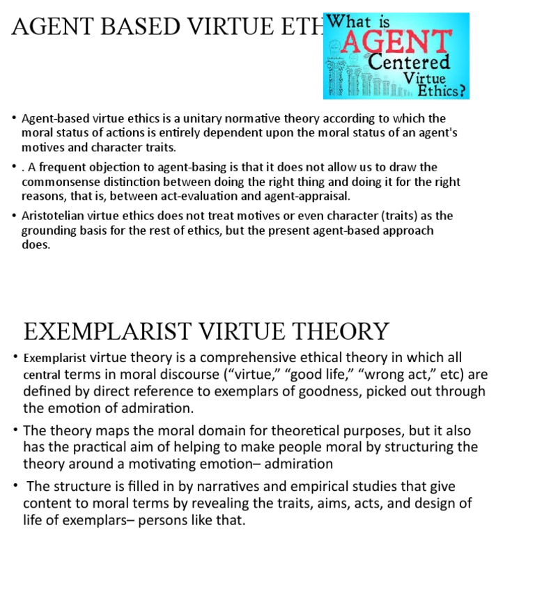 Agent Based Virtue Ethics | PDF
