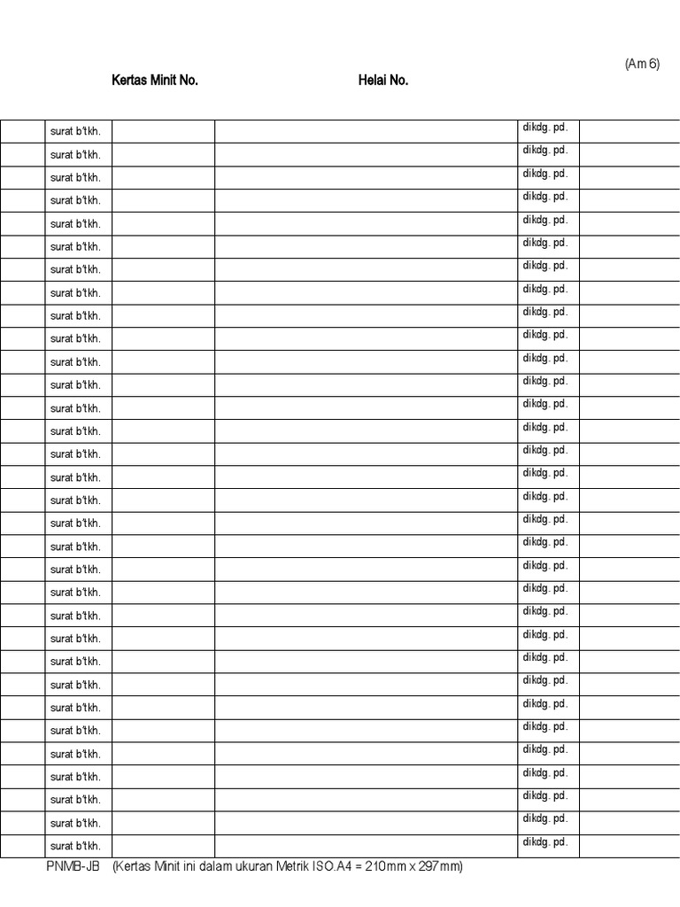 Minit Sheet 2010 | PDF