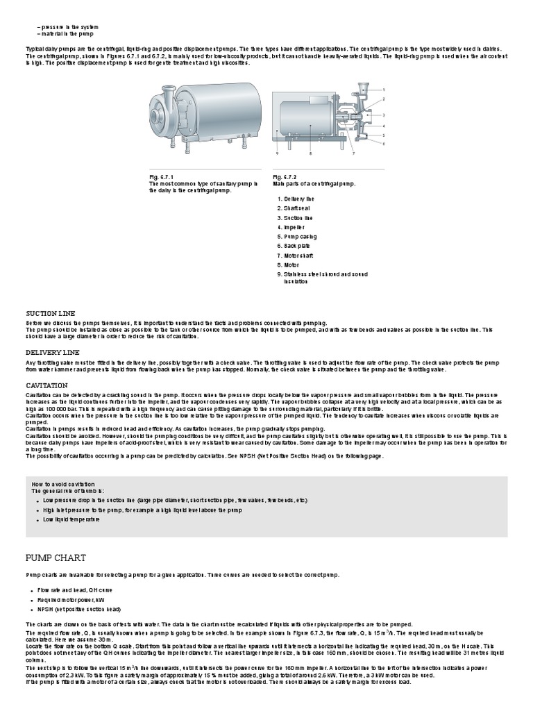 Pumps - Dairy Processing Handbook | PDF | Pump | Physical Quantities