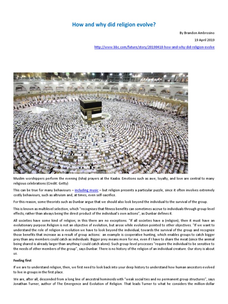 How Did Religion Evolve Explained – TSDG