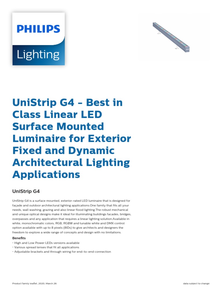 Philips - Ext UniStrip | PDF | Lighting | Rgb Color Model