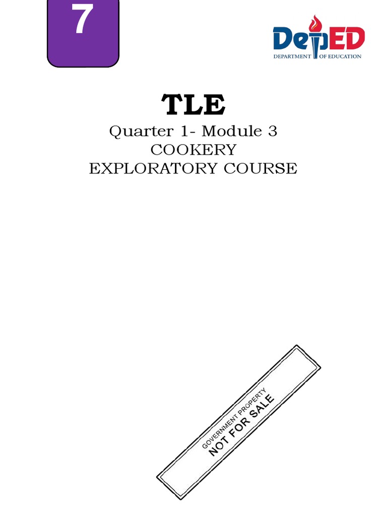 Quarter 1-Module 3 Cookery Exploratory Course | PDF | Teaspoon | Ounce