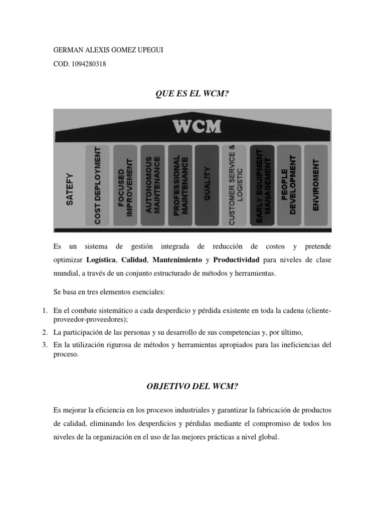 WCM Investigacion | PDF | Calidad (comercial) | Logística