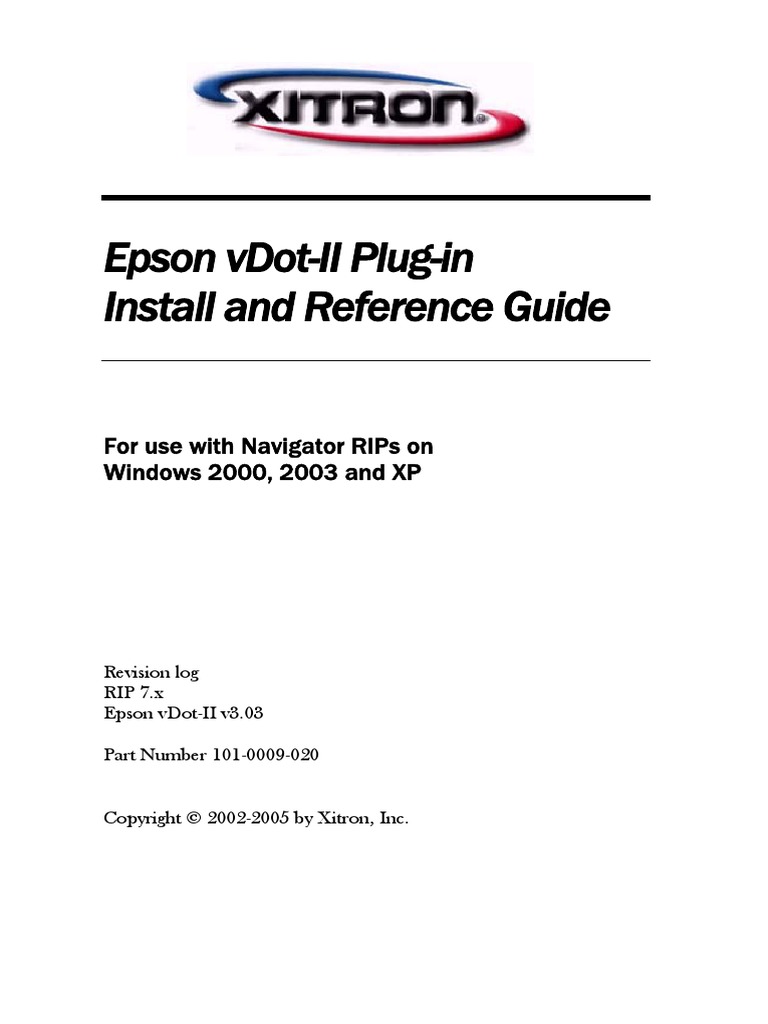 Epson Vdot II PDF | PDF | Printer (Computing) | Installation (Computer Programs)