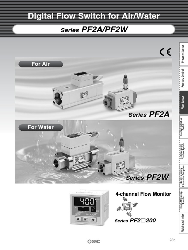 Digital Flow Switch For Air/Water: PF2A/PF2W | PDF | Bipolar Junction Transistor | Power Supply