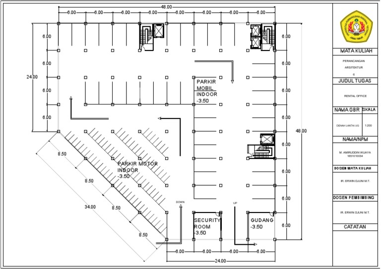 Denah Parkir Basement Mobil | PDF
