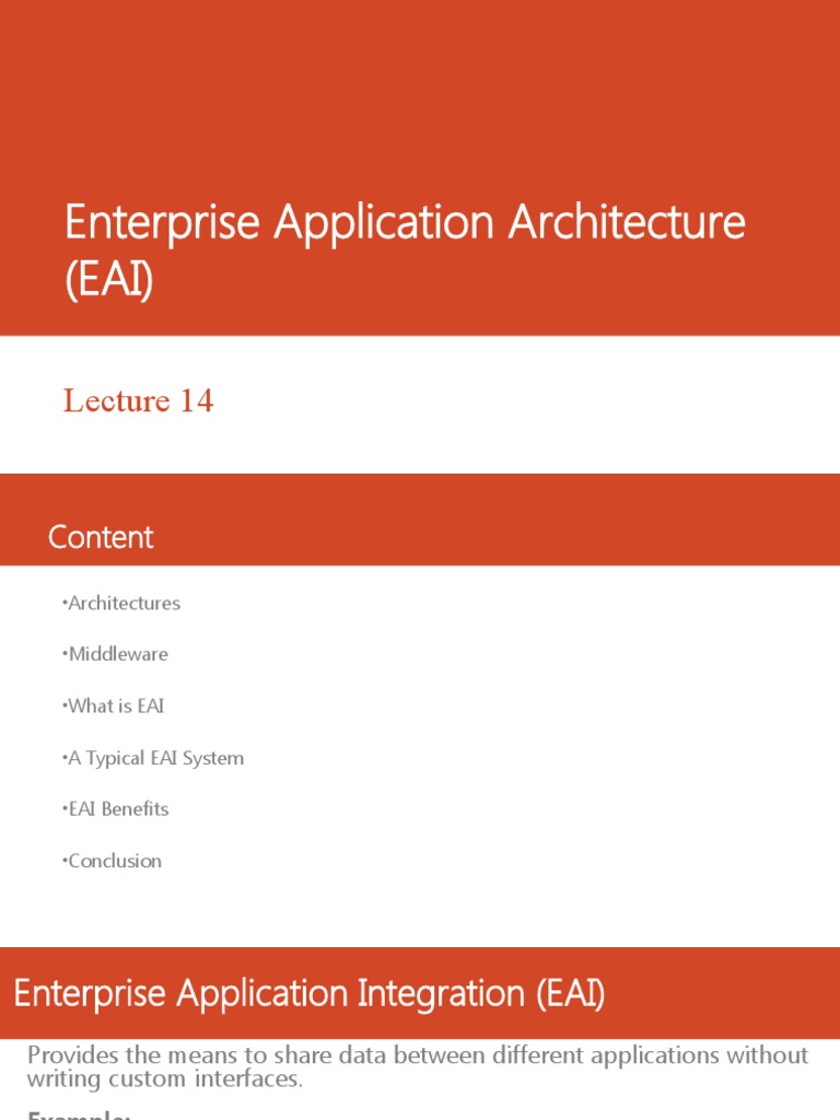 Enterprise Application Architecture (EAI) | PDF | Information Science ...
