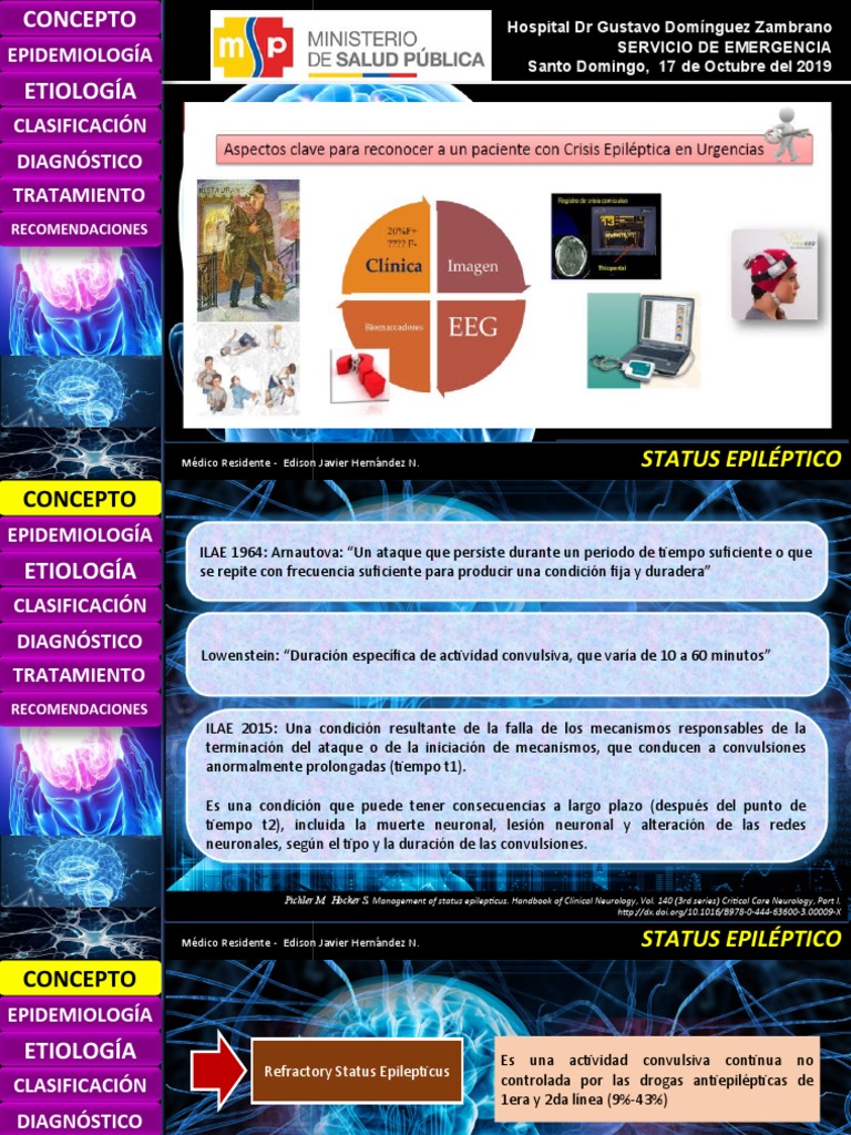 Estatus Convulsivo en Emergencia | PDF | Epilepsia | Rtt